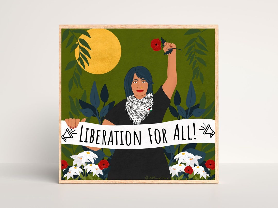 Free Palestine Art Liberation for All Protest Art Print - Etsy