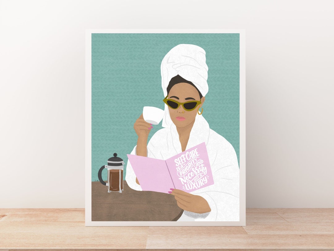 Self Care Art Print - Self Love Art Print - Body Positive Art -woman ...