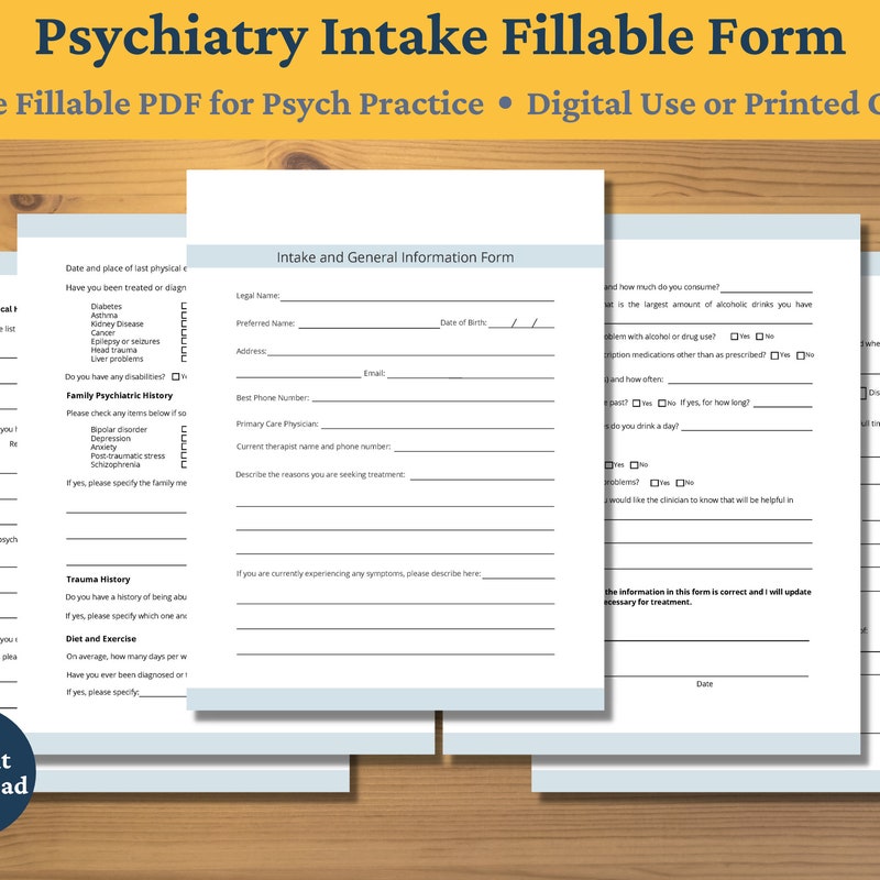 New Patient Intake Form - Etsy