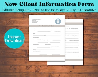 Therapy Office Forms Bundle, Editable Client Intake Forms, Mental ...