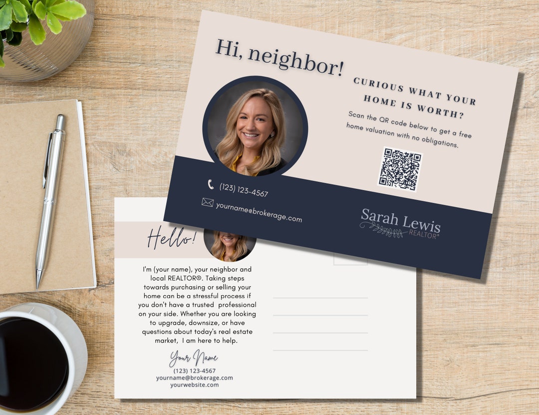 Neighborhood Farming Postcard, Real Estate Agent Mailer, Hello Neighbor ...
