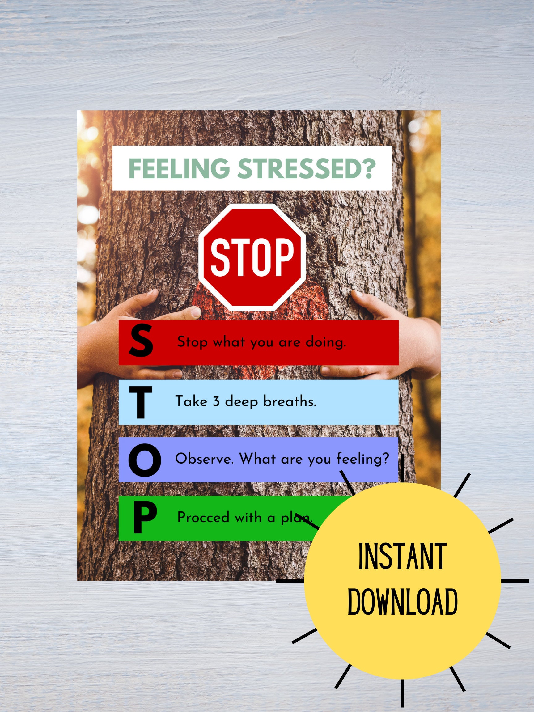 Kids Mindfulness Poster Activity for Classroom Wall, Office, Home - Etsy