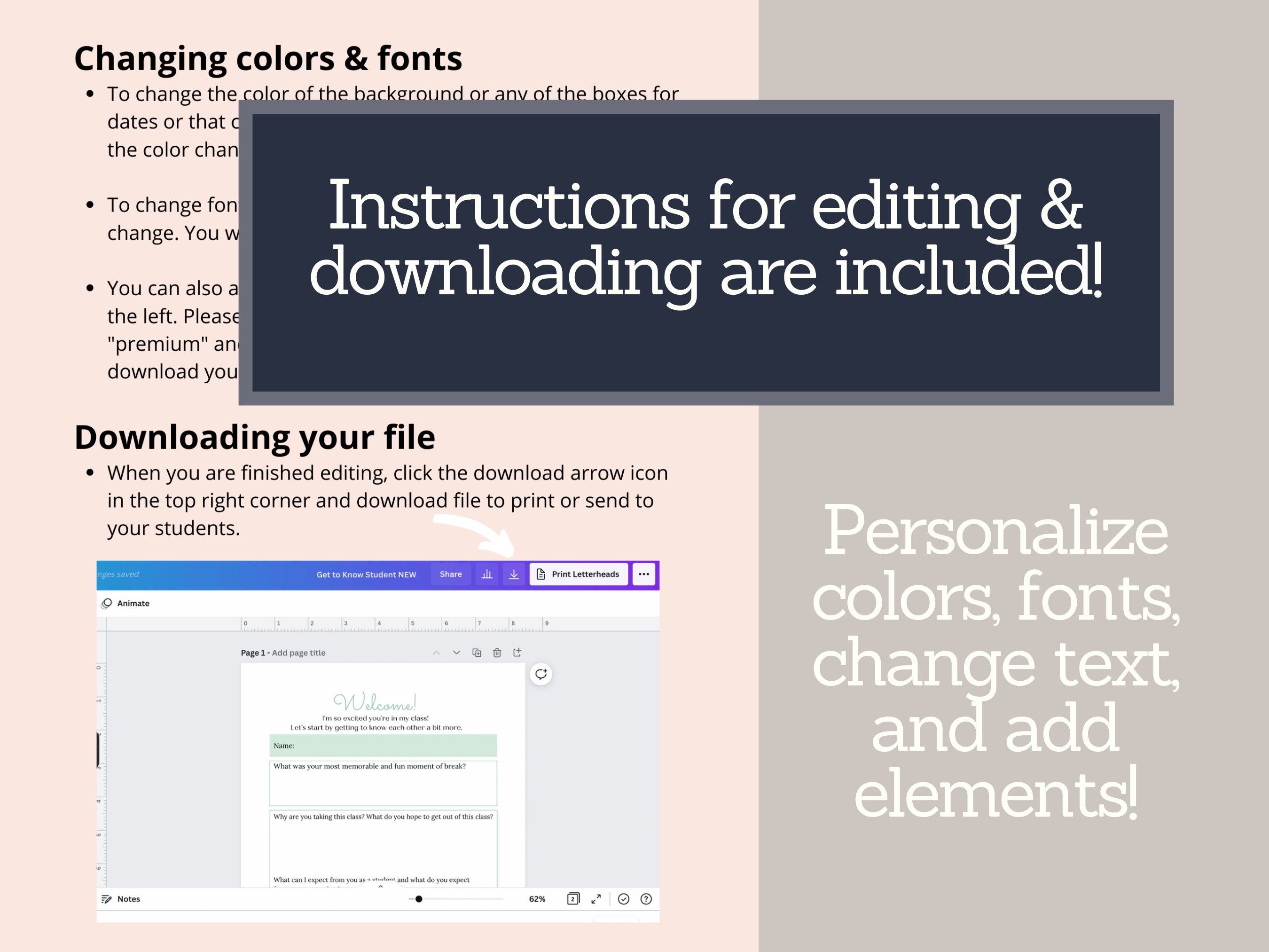 Getting to Know You Student Questionnaire, All About Me Survey ...