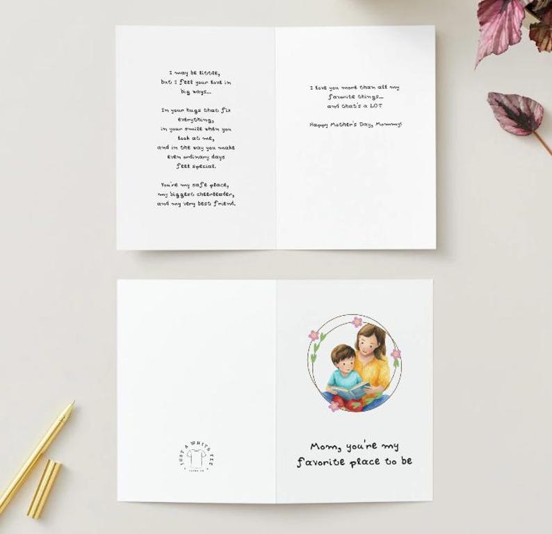Mother’s Day Card From Child | Printable Card for Mom From Baby or ...