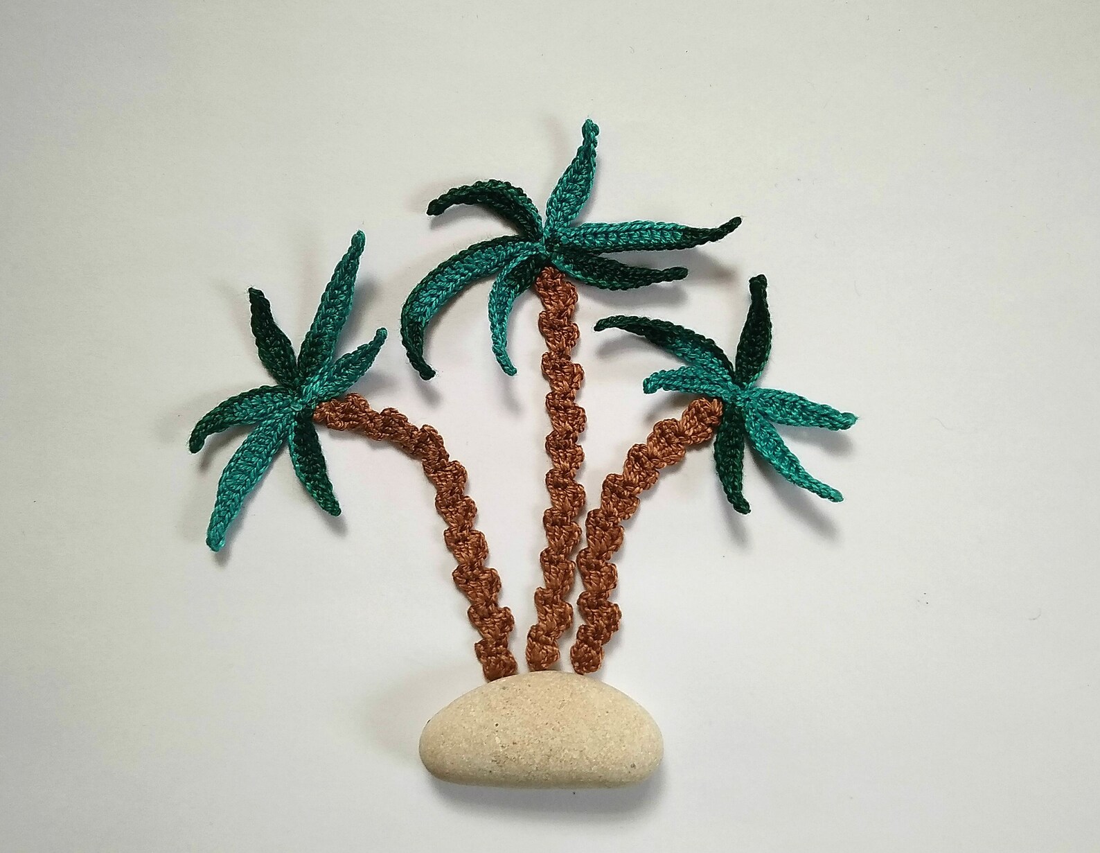 Crochet palm tree 3pcs Coconut tree applique | Etsy