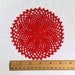 Crochet Red Doily 5,5 Small Doily Delicate Napkin Christmas Crochet ...