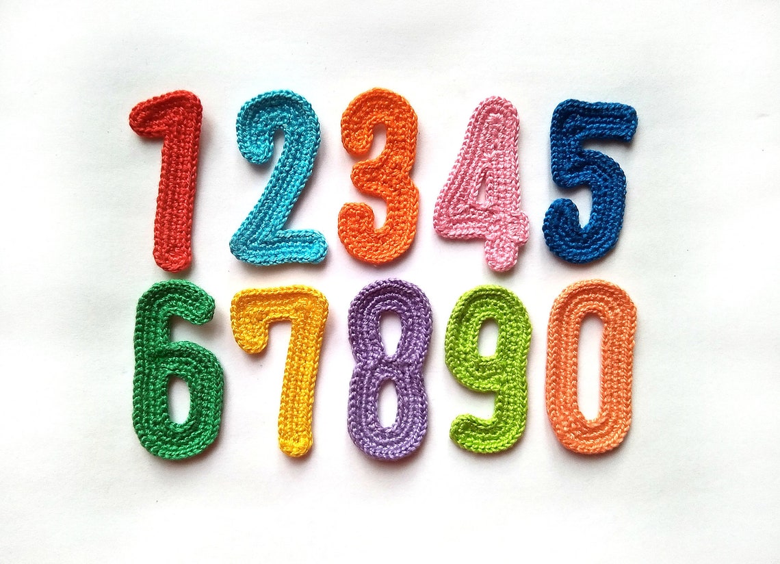 Crochet Number Applique 1 Pcs Number 0 TO 9 Birthday - Etsy