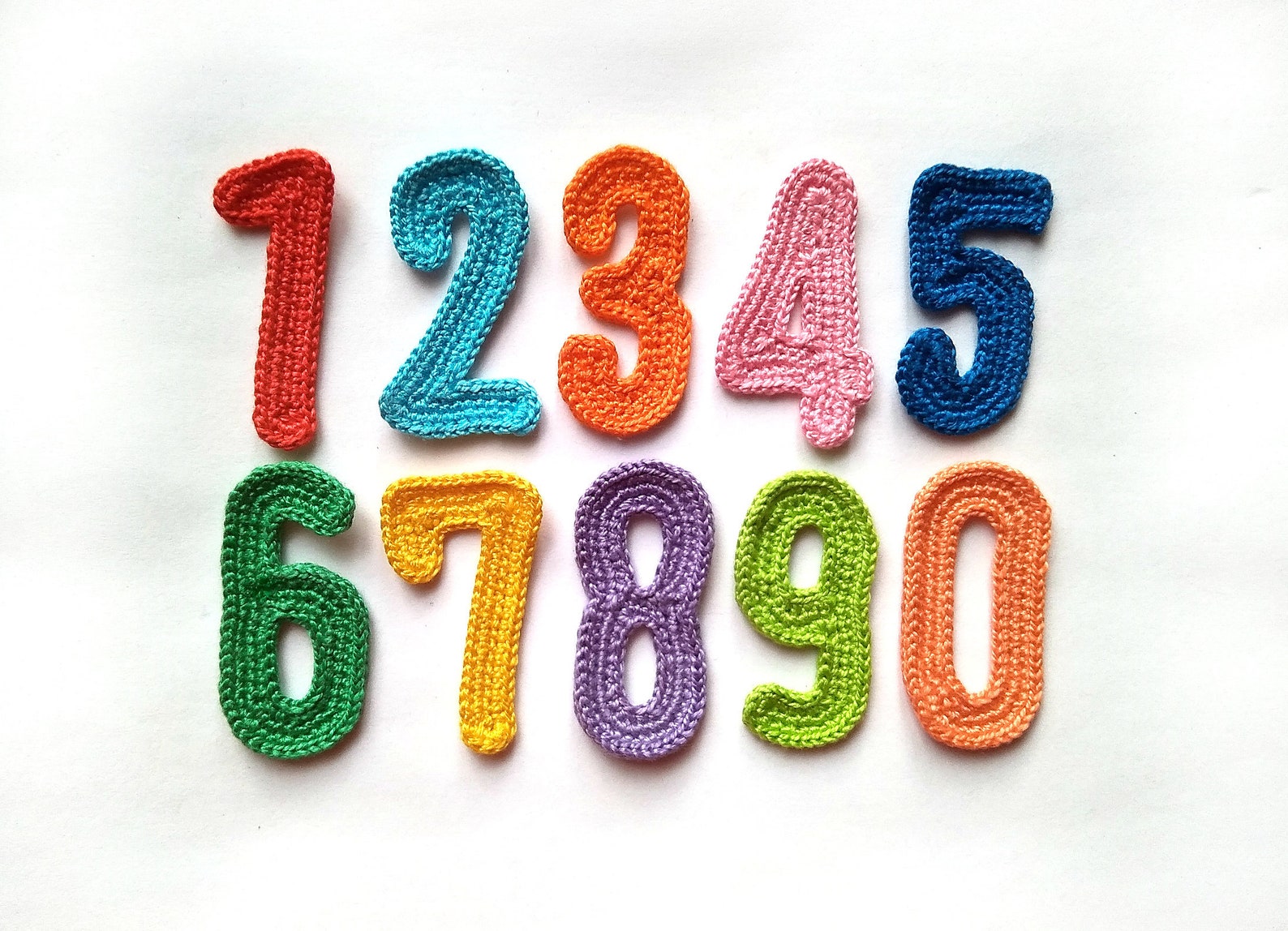 Crochet Number Applique 1 Pcs Number 0 TO 9 Birthday - Etsy