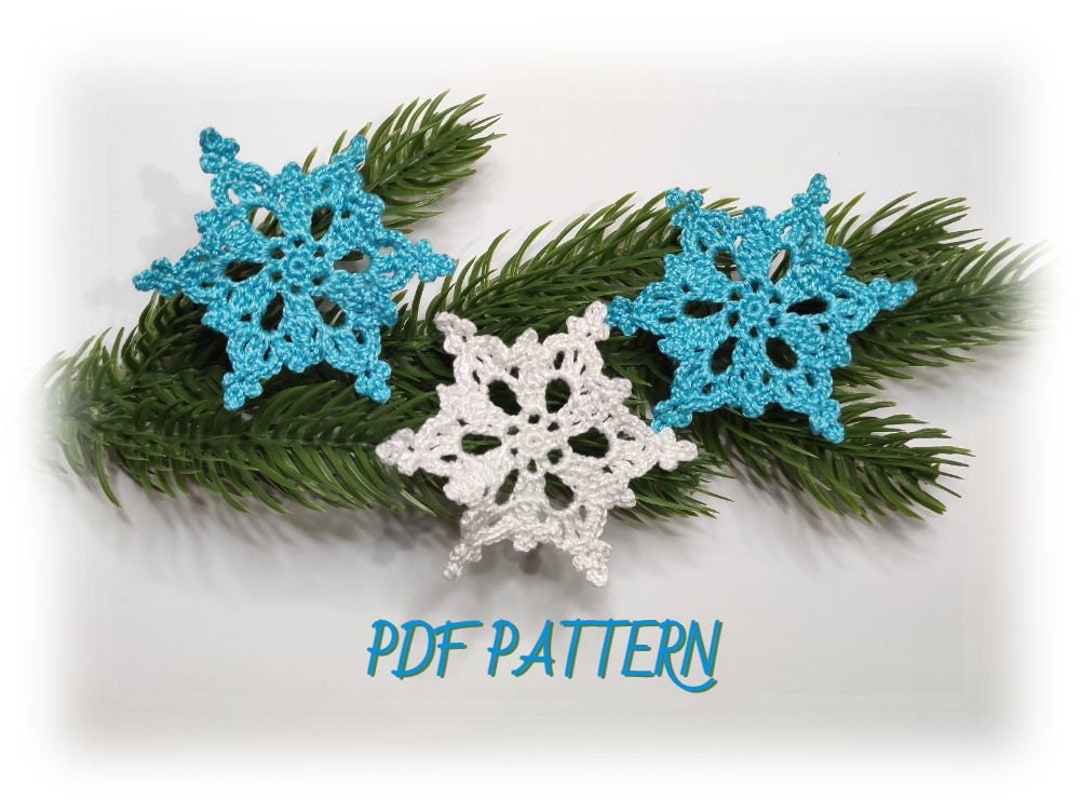 PATTERN Crochet Snowflake Applique, Only Crochet Pattern PDF - Etsy