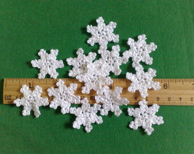 Set of 6 Snowflakes Crochet Christmas Tree Decor Crochet | Etsy