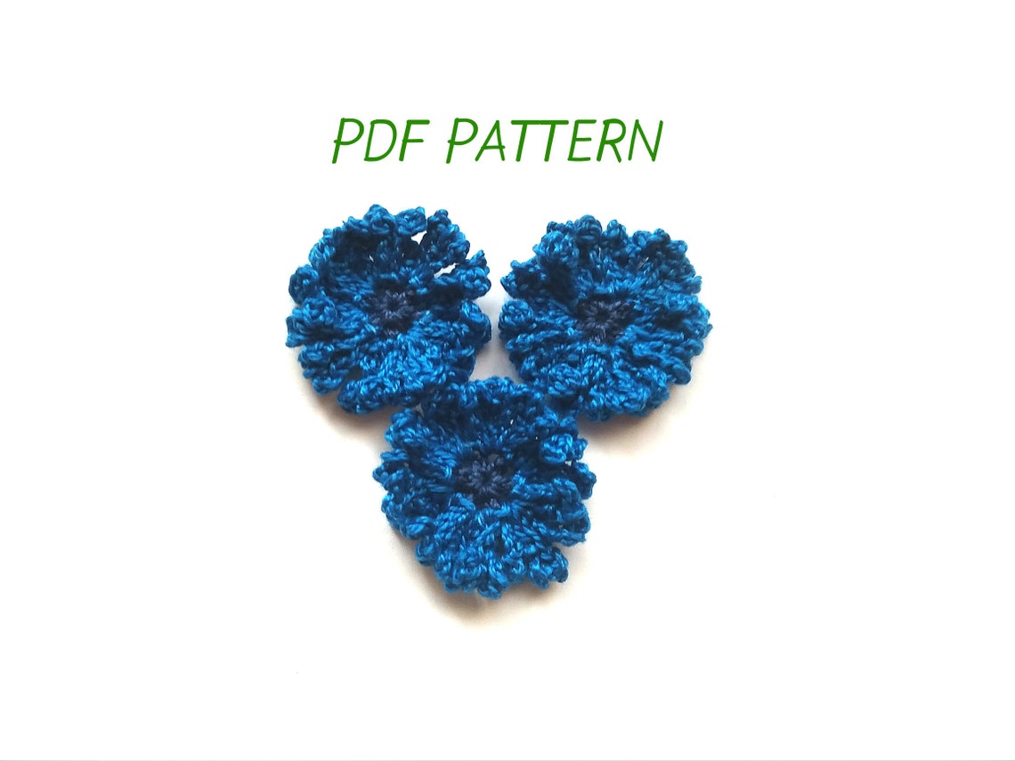 PATTERN Crochet Cornflower Applique Only Crochet Pattern PDF | Etsy