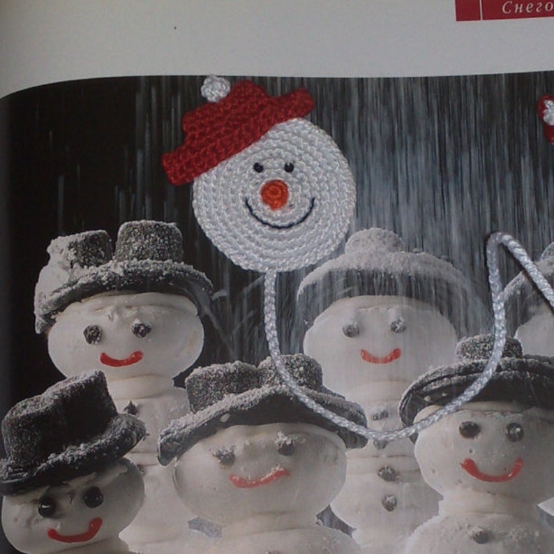 Crochet Bookmark Crochet Snowman Handmade Bookmark - Etsy