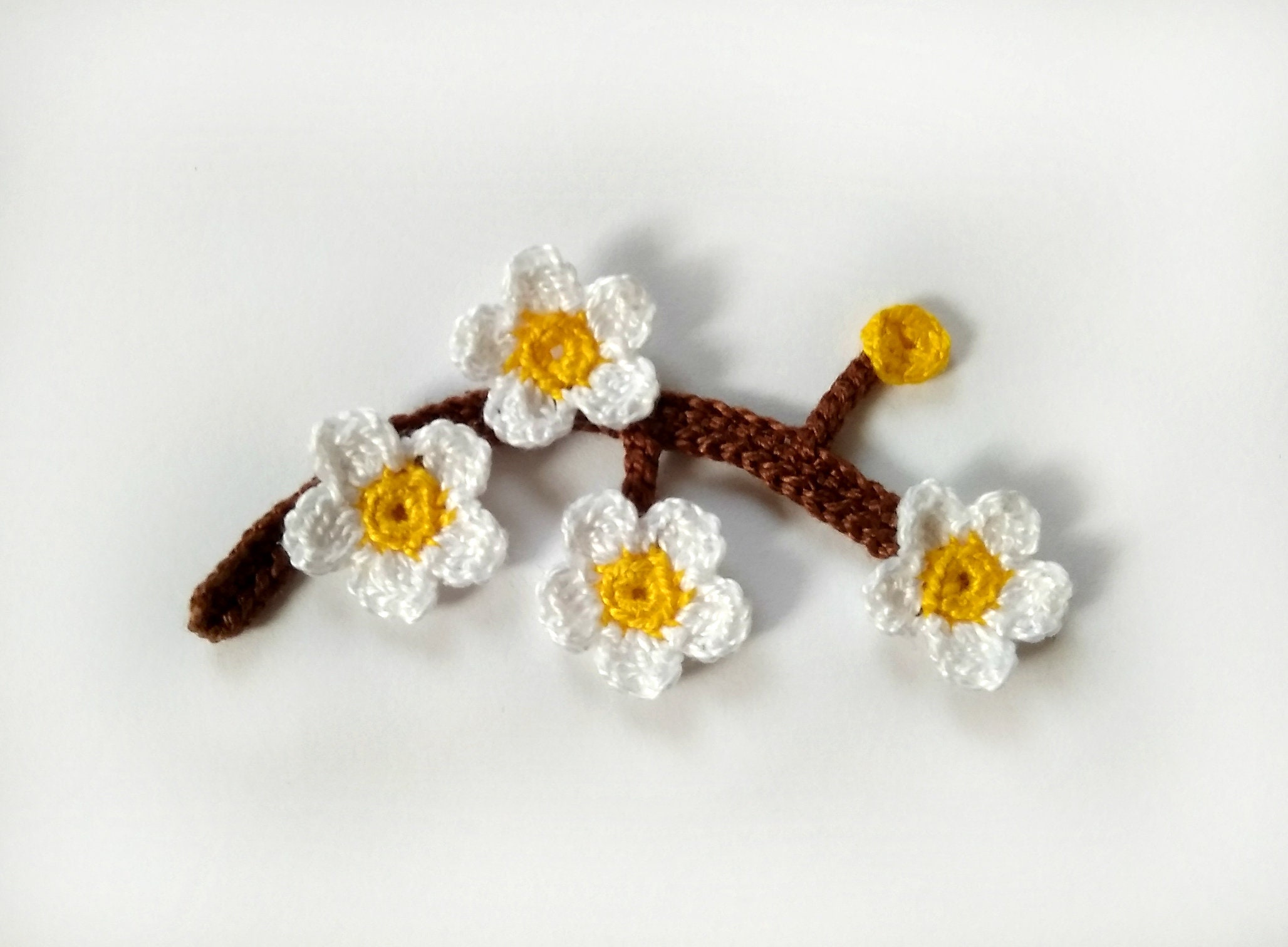 Crochet Sakura Cherry Flower Crochet Cherry Branch Japanese | Etsy