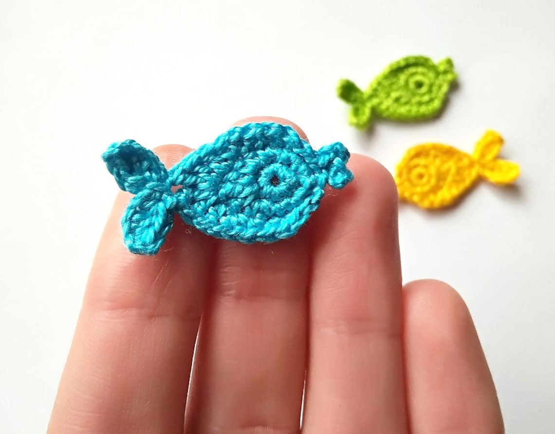 PATTERN Crochet Small Fish Applique Only Crochet Pattern PDF - Etsy