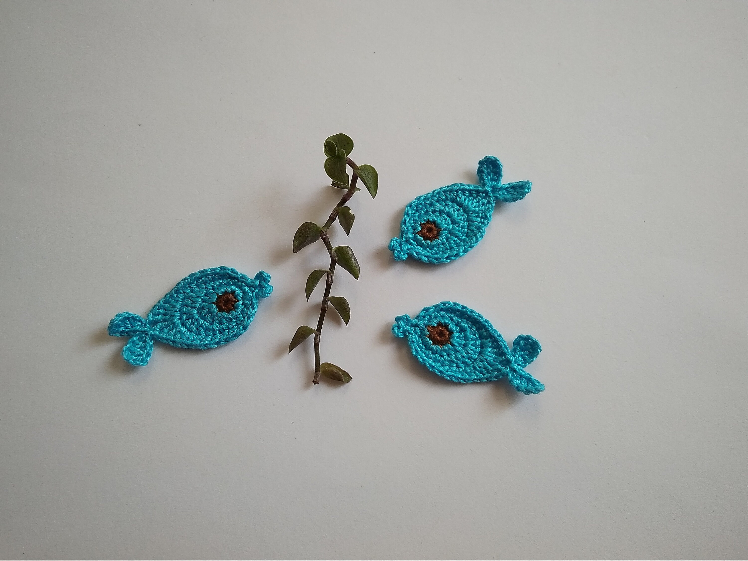 Buy Crochet Fish 3pcs Tropical Fish Applique Crochet Appliques Online ...