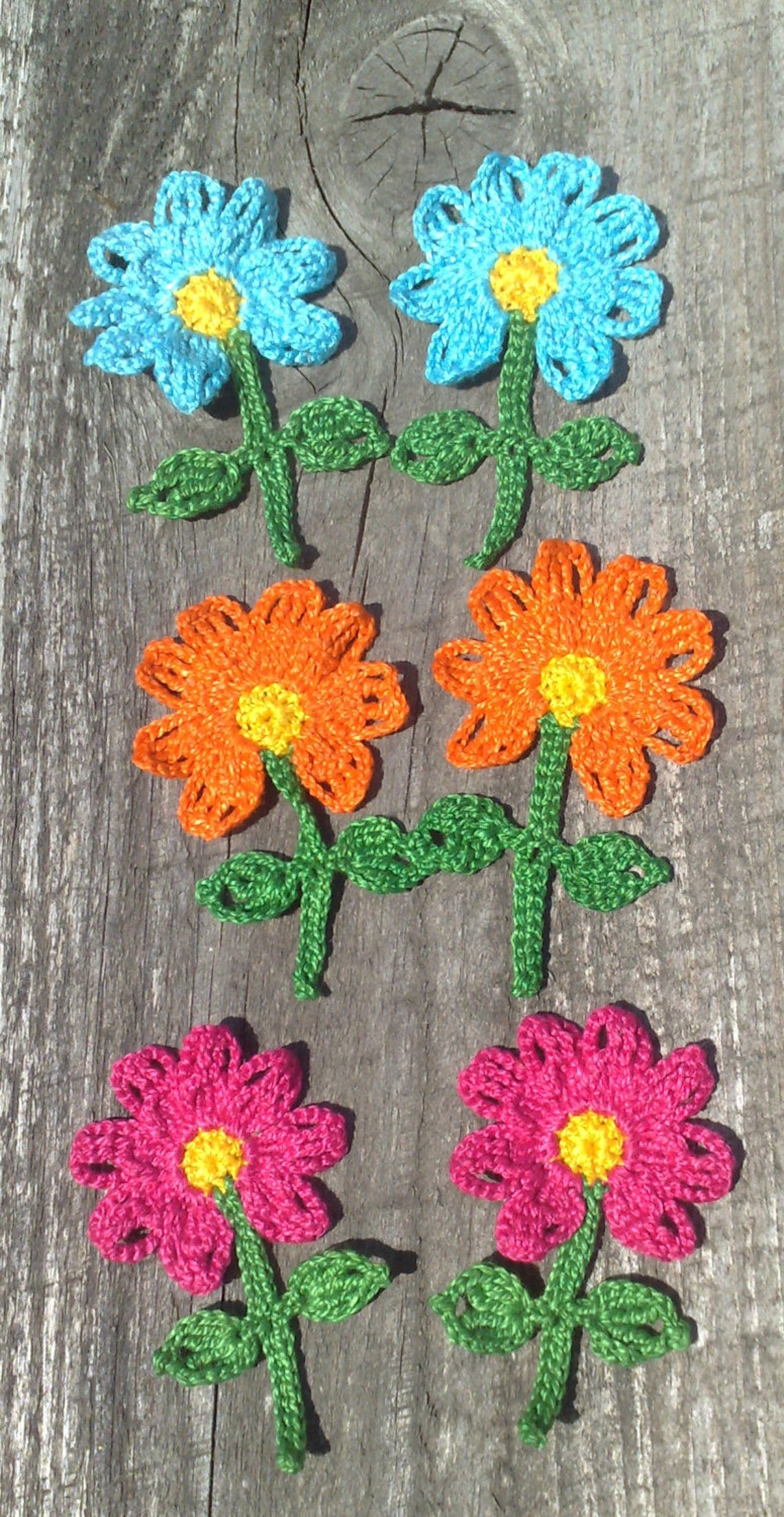 Set of 2 Flowers Applique Small Flowers Handmade Flowers - Etsy