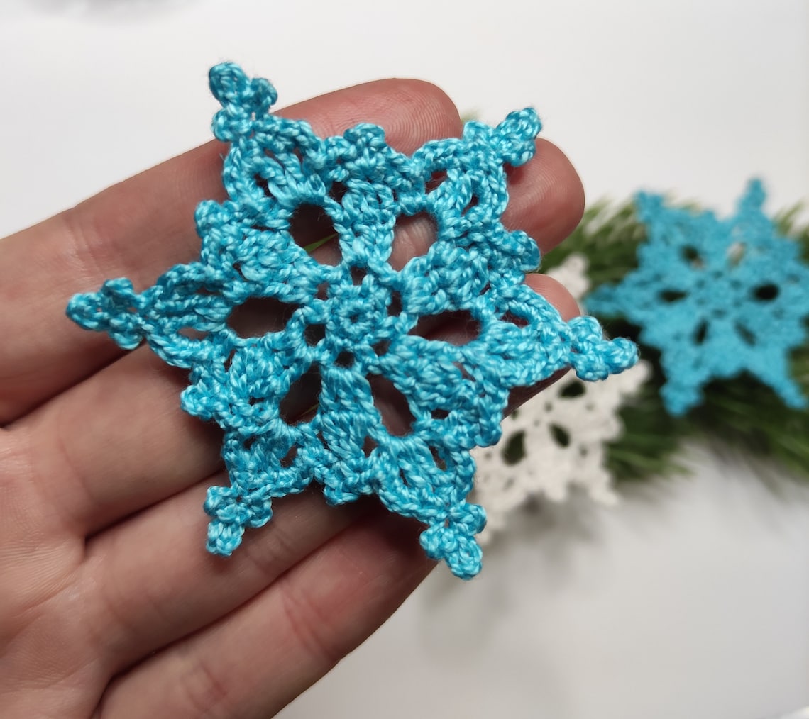 PATTERN Crochet Snowflake Applique Only Crochet Pattern PDF - Etsy