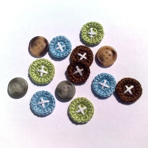 Crochet Buttons 9 Pcs Decorative Buttons Crocheted Button Baby Buttons ...