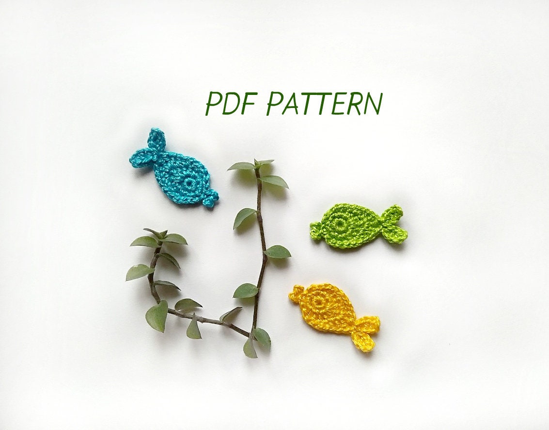 PATTERN Crochet Small Fish Applique, Only Crochet Pattern PDF Crochet ...