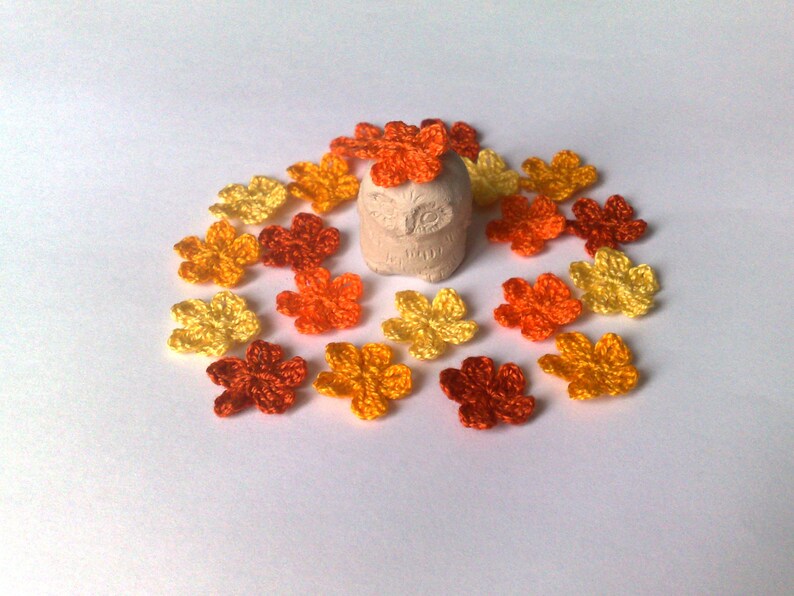 Small Yellow Flowers Set of 20 Crochet Flower 0.7 - Etsy