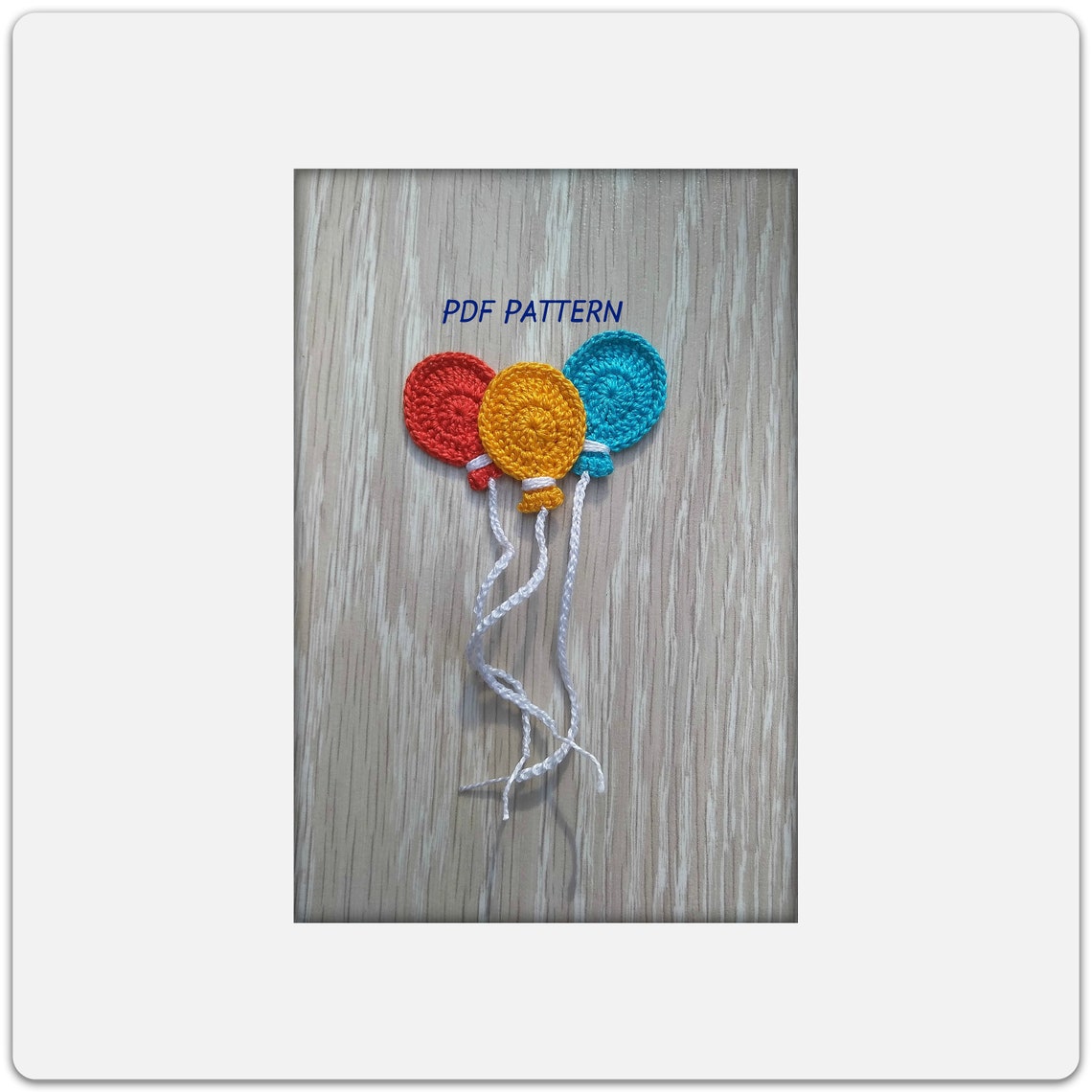 PATTERN Crochet Balloon Applique, Only Crochet Pattern PDF Crochet ...