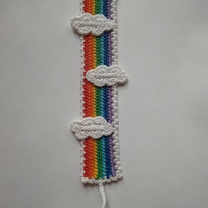 Crochet Rainbow Bookmark, Rainbow With Clouds, Ukraine Crochet - Etsy