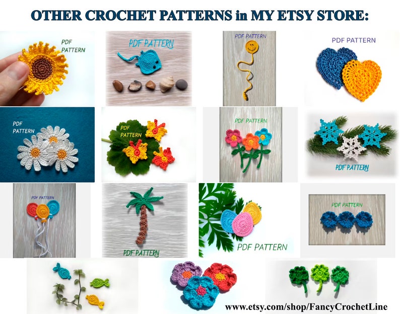 PATTERN Crochet Small Fish Applique Only Crochet Pattern PDF | Etsy