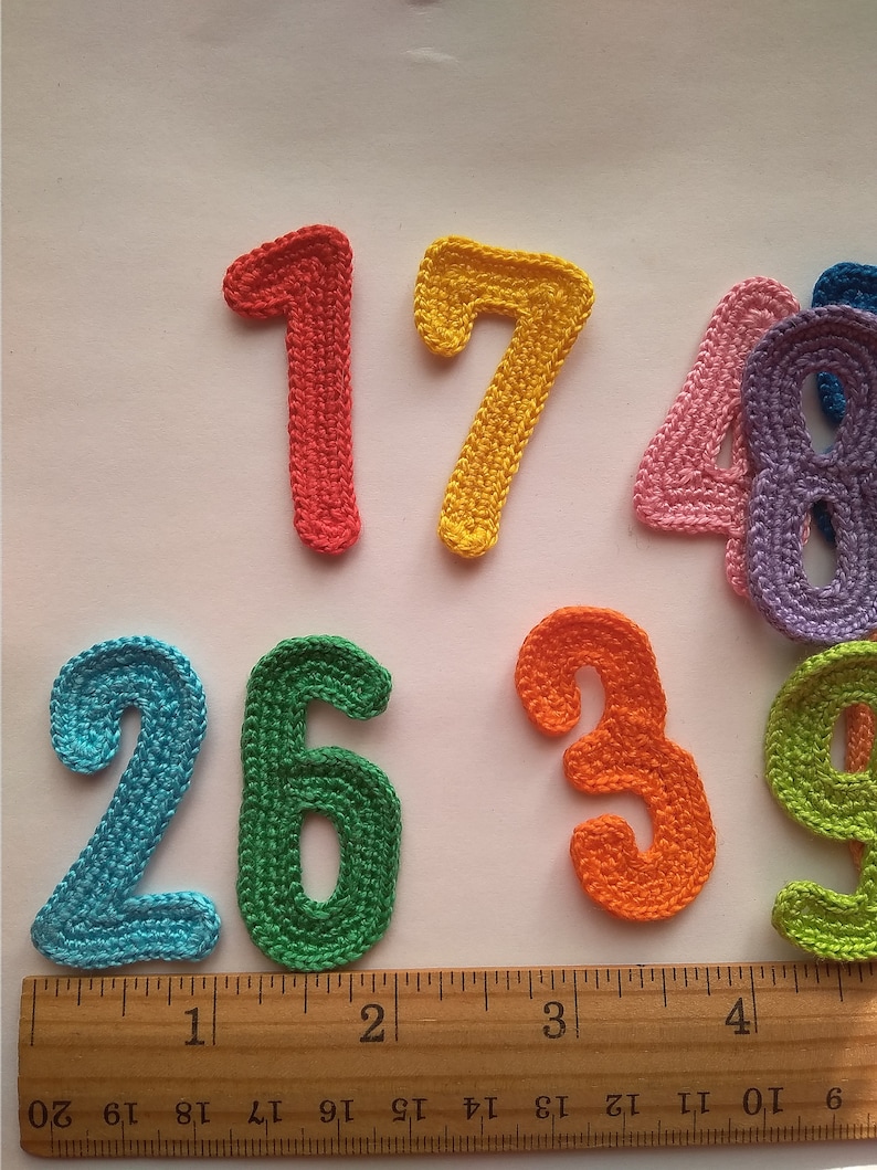 Crochet Number Applique 1 Pcs Number 0 TO 9 Birthday - Etsy