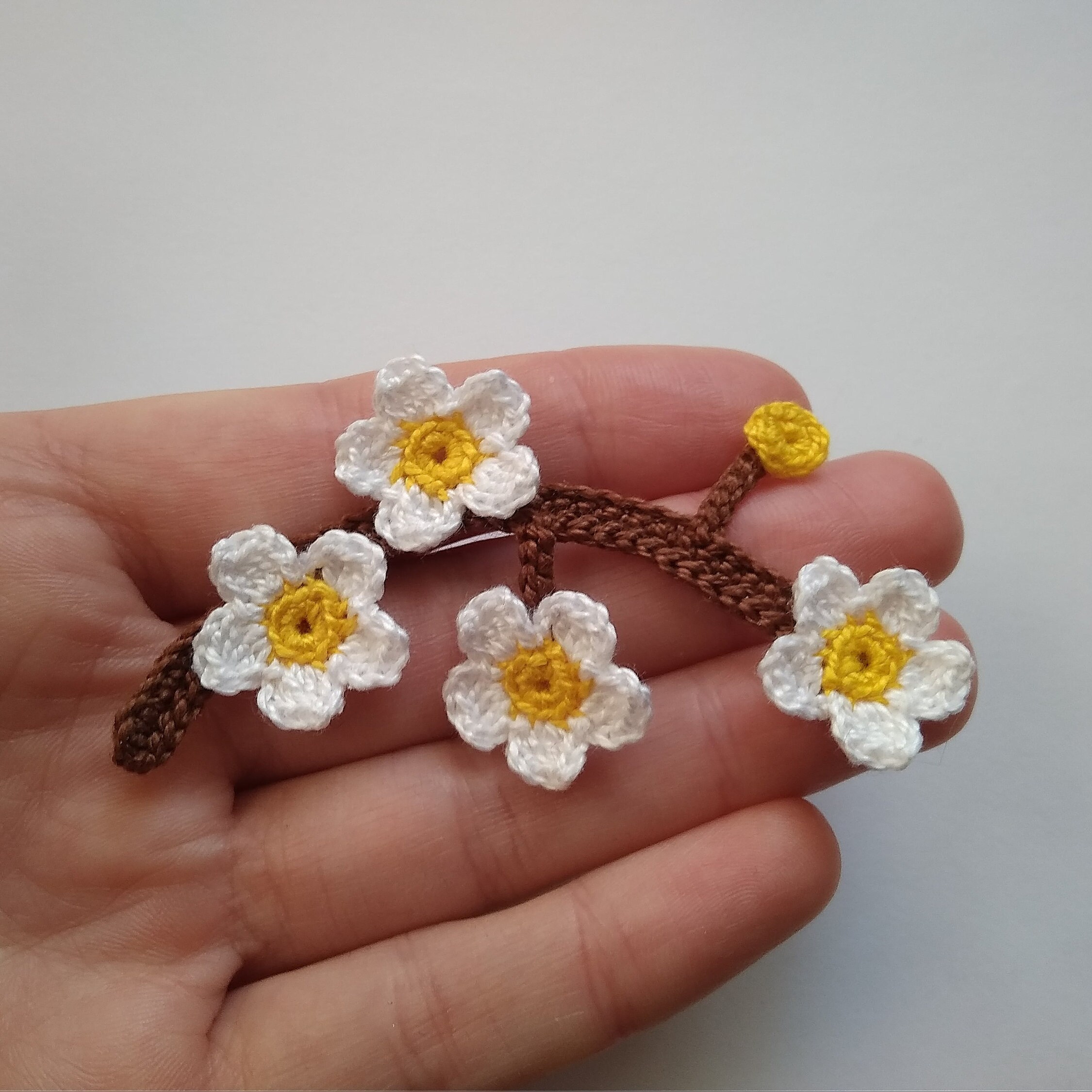 Crochet Sakura Cherry Flower Crochet Cherry Branch Japanese | Etsy