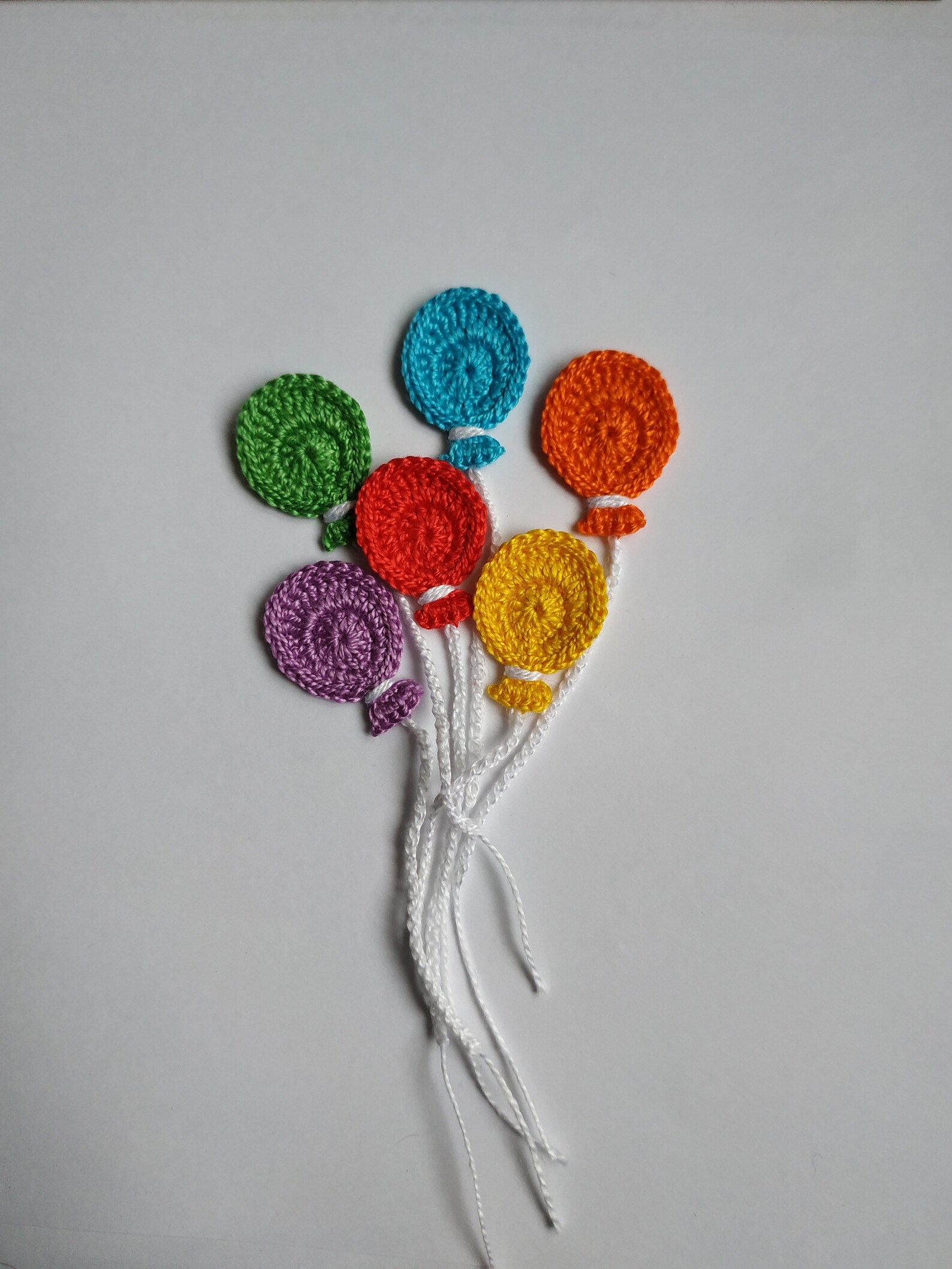Crochet balloon applique 6pcs Small kids decoration 1st first | Etsy