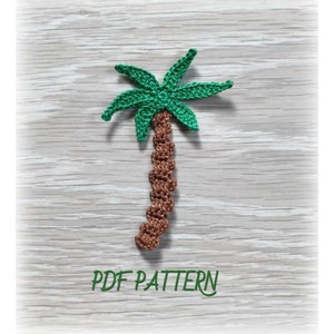 PATTERN Crochet Palm Tree Applique, Only Crochet Pattern PDF Crochet ...