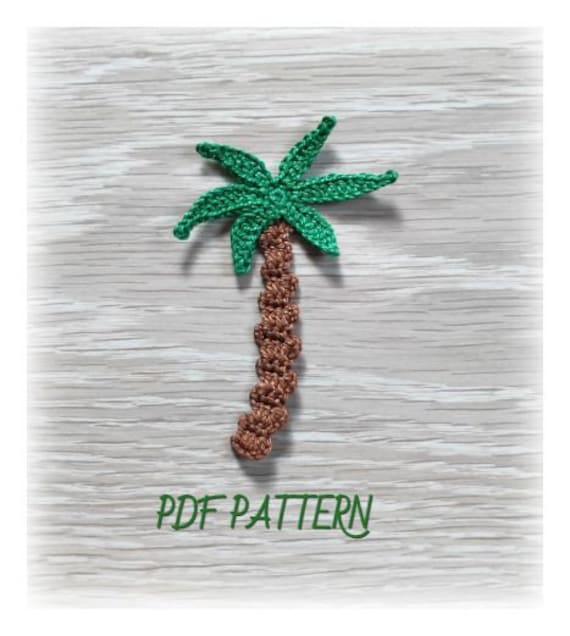 PATTERN Crochet Palm Tree Applique Only Crochet Pattern PDF - Etsy