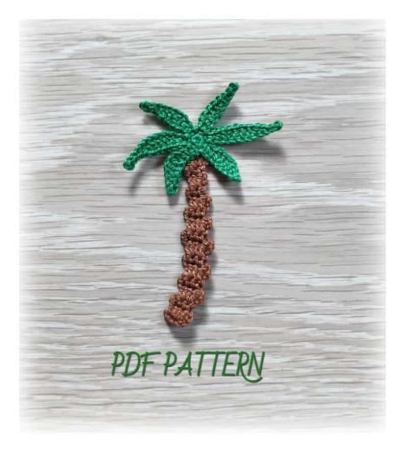 PATTERN Crochet Palm Tree Applique Only Crochet Pattern PDF - Etsy