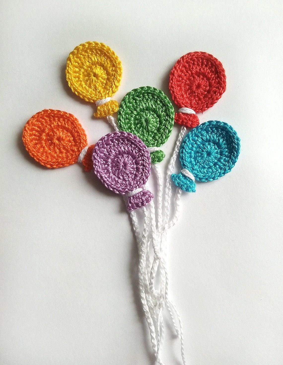 Crochet Balloon Applique 6pcs Small Kids Decoration 1st First - Etsy ...