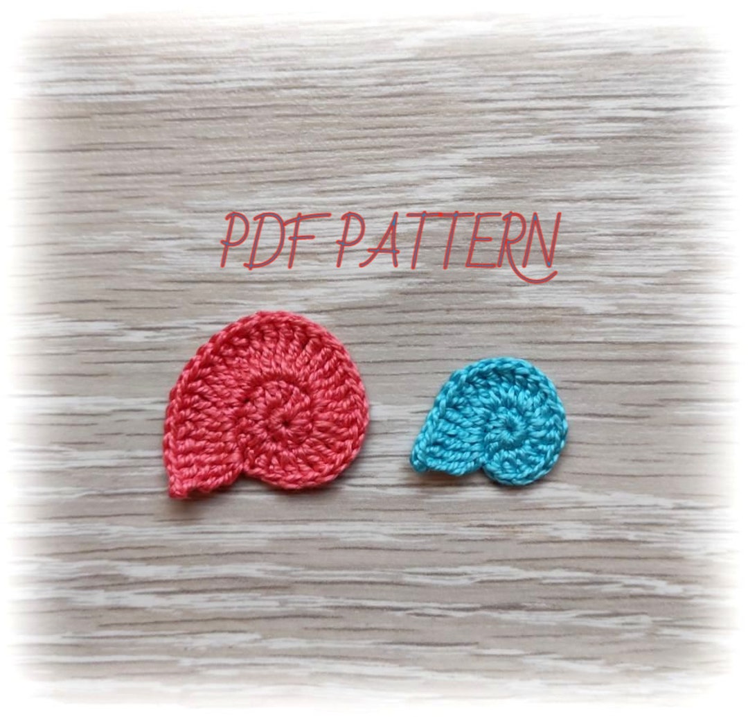 PATTERN Crochet SHELL 2 Size, Only Crochet Pattern PDF Spiral Seashell ...