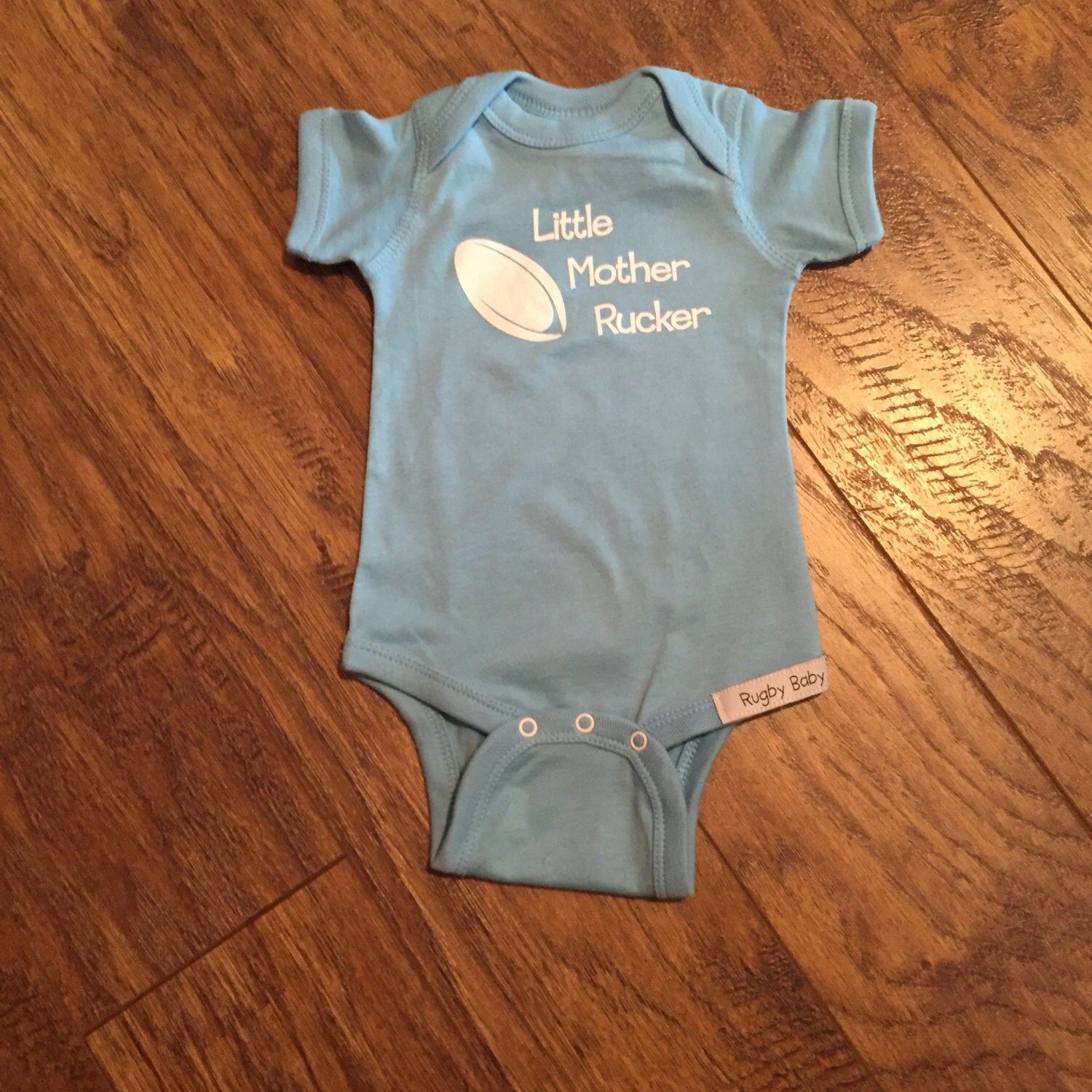 Little Mother Rucker Short Sleeve One Piece Baby Bodysuit Infant Rugby ...