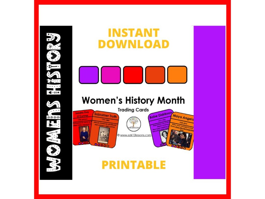 Women's History Month Trading Cards - Etsy