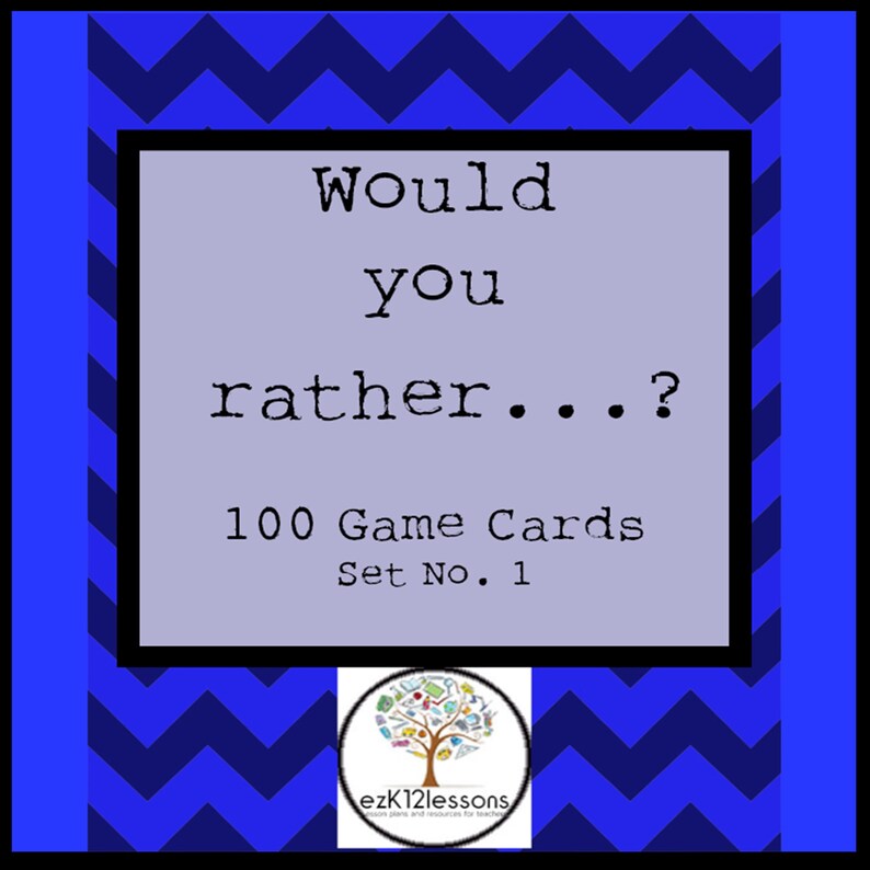 Would You Rather...? Printable Game Cards, Set of 100 - Etsy