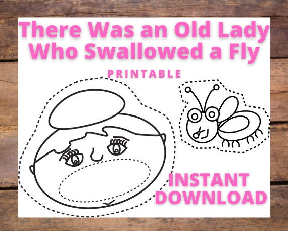 Old Lady Who Swallowed A Fly Coloring Page