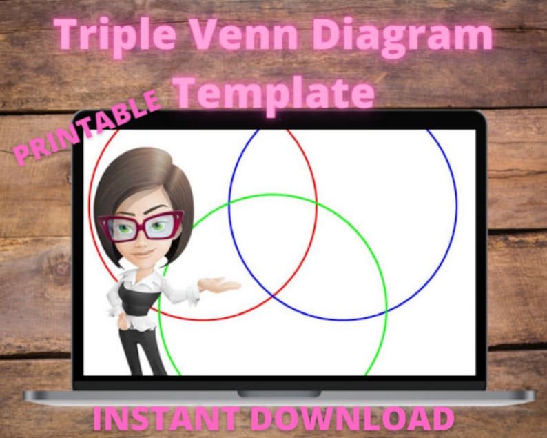 Triple Venn Diagram Template - Etsy