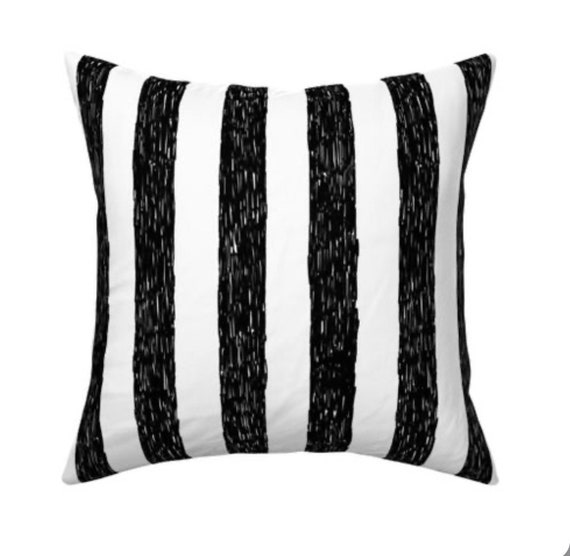 Tim Burton Stripes 16 X 16 Decorative Pillow - Etsy