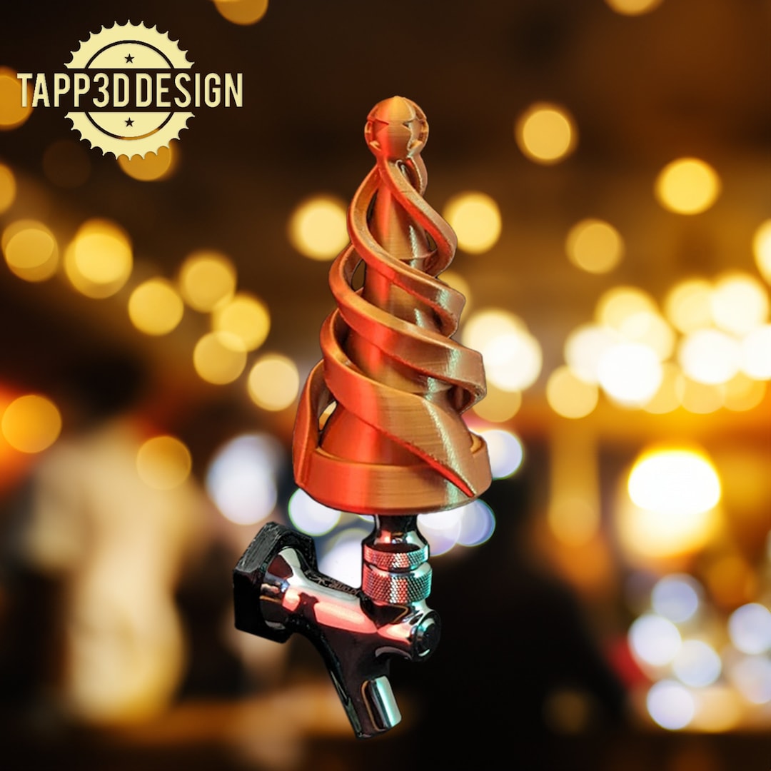 Tap Handle - Ribbon Twist Christmas Tree - STL 3D Print File - Etsy
