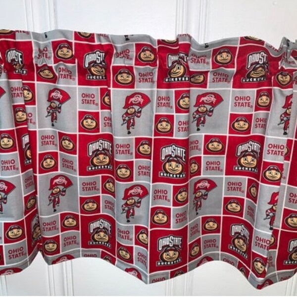 Ohio State Buckeye Curtain Valances - Etsy
