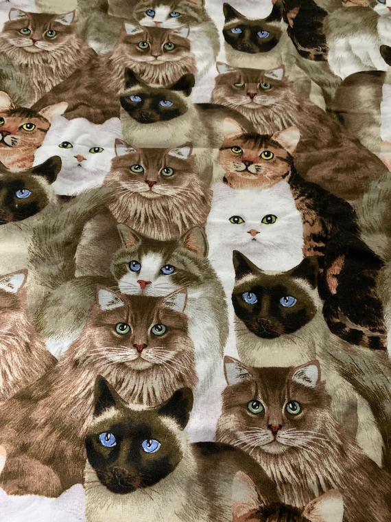 Cat Face Fabric