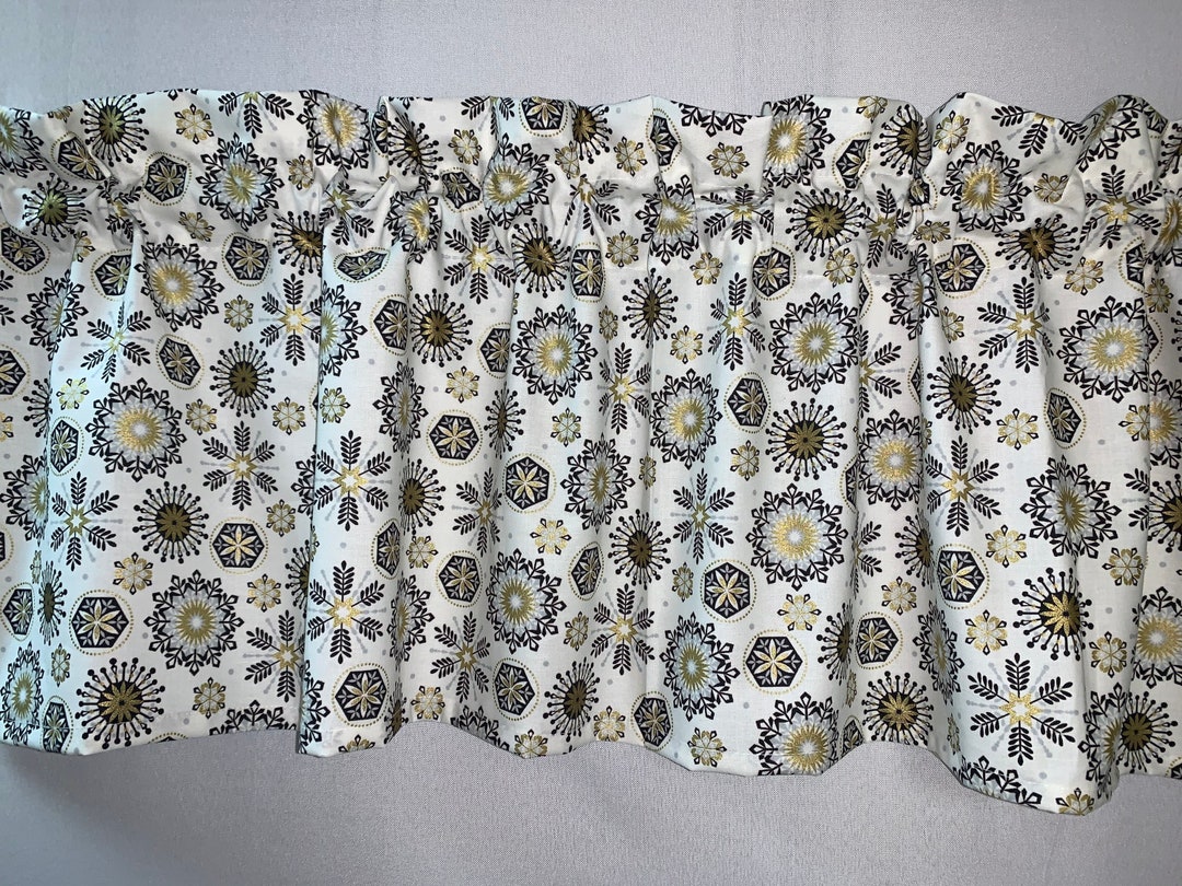 Floral Fabric Valance Curtain 42x13 Living Room Bedroom Kids Teens ...