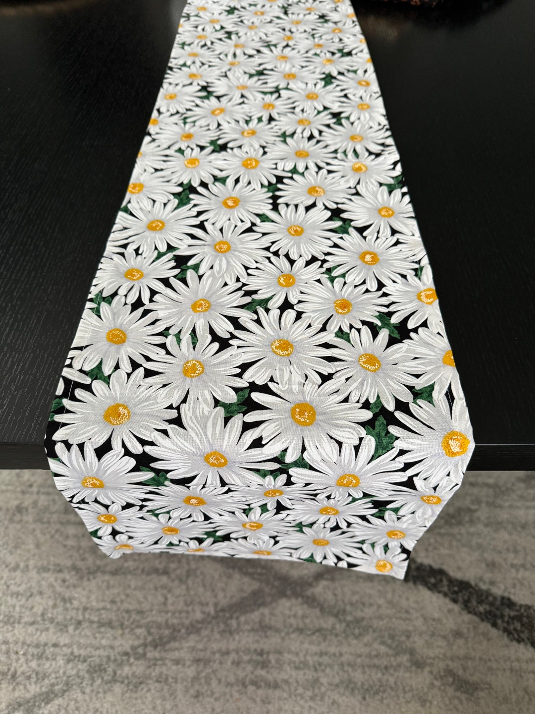 Daisy Table Runner 42x10.5 Table Topper for Living Room Bed Runner ...