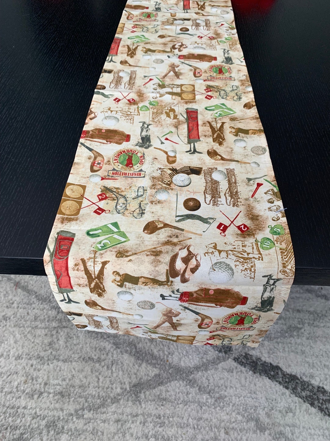 Golf Table Runner 42x10 Unlined Golfers Decor Table Linen - Etsy
