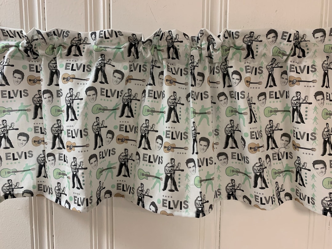 ELVIS Presley Valance Curtain Rock & Roll - Etsy