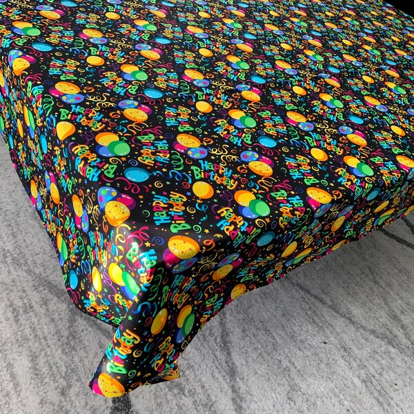 Happy Birthday Tablecloth - Etsy