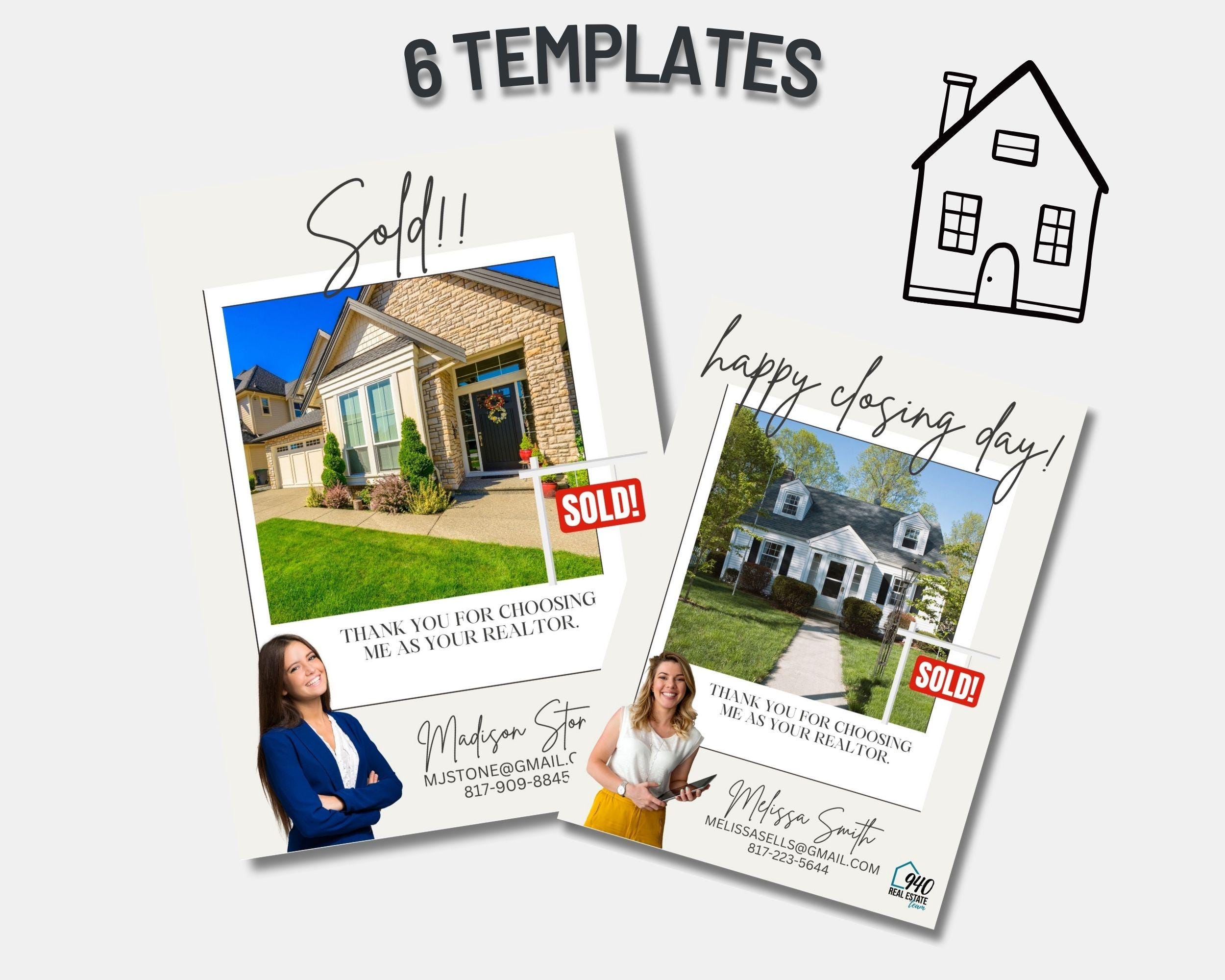 Closing Day Templates - Social Media Post for Realtors - Editable in ...